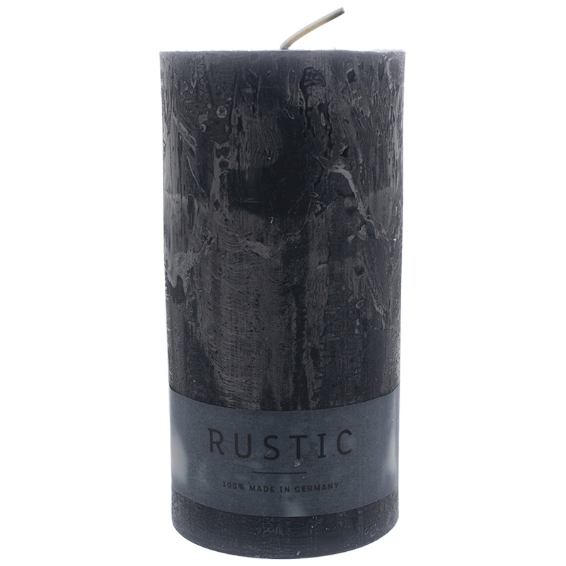 Rustic Kerze 140/70 mm anthrazit Safe Candle | 209114070009